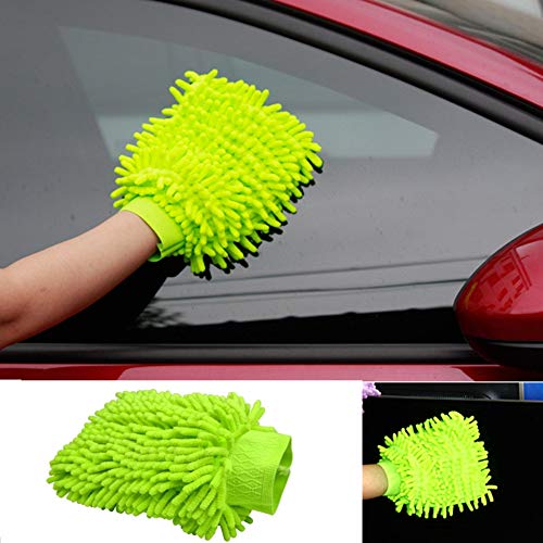 NA 2Pcs Car wash Mitt Microfiber Wash Gloves Car Cleaning Microfiber Mitt Cleaning Microfibre Cloths for Car Cleaning & Household Cleaning