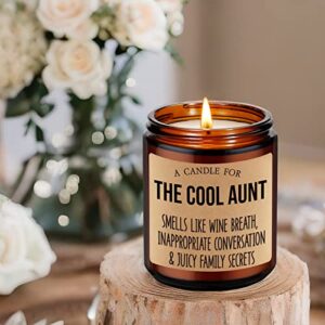 Miracu Cool Aunt Candle, Aunt Gifts from Niece, Nephew - BAE Best Aunt Ever Gifts, Funny Birthday Gifts for Aunt, Auntie, Titi, Best Aunt, Favorite Aunt, Cool Aunt - New Aunt, Promoted to Aunt Gifts