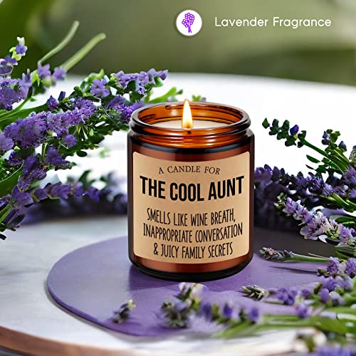 Miracu Cool Aunt Candle, Aunt Gifts from Niece, Nephew - BAE Best Aunt Ever Gifts, Funny Birthday Gifts for Aunt, Auntie, Titi, Best Aunt, Favorite Aunt, Cool Aunt - New Aunt, Promoted to Aunt Gifts