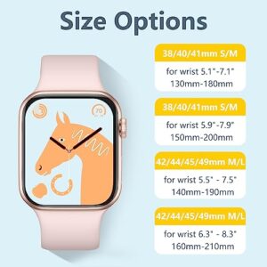 14 Pack Sport Bands Compatible with Apple Watch Band 38mm 40mm 41mm 42mm 44mm 45mm 49mm for Women Men, Soft Silicone Wrist Bands Strap Compatible with iWatch Series 8 7 6 5 4 3 2 1 SE Ultra