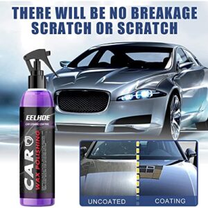 3 in 1 High Protection Quick Car Coating Spray,Car Paint Restorer Wax Polishing Agent with Sponge (100ML)