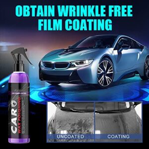 3 in 1 High Protection Quick Car Coating Spray,Car Paint Restorer Wax Polishing Agent with Sponge (100ML)