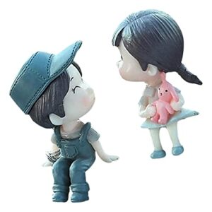 car interior ornament - cute couple car decoration, cartoon couple doll couple figurines, mini auto interior dashboard accessories, for women girls gifts