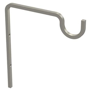 national hardware n275-509 extended wall hook, 9", satin nickel