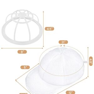 Baseball Cap Hat Washer for Washing Machine, 2 Pack ULG Hat Cleaner for Baseball Caps, Hat Organizer/Cap Washer for Dishwasher, Washing Hat Rack Hat Holder