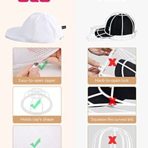 Baseball Cap Hat Washer for Washing Machine, 2 Pack ULG Hat Cleaner for Baseball Caps, Hat Organizer/Cap Washer for Dishwasher, Washing Hat Rack Hat Holder