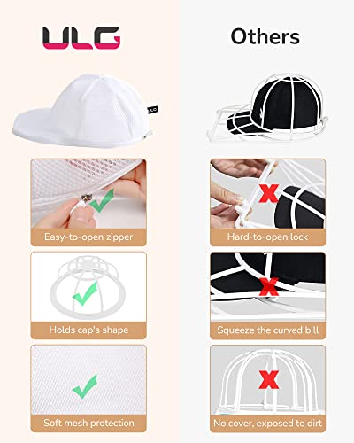 Baseball Cap Hat Washer for Washing Machine, 2 Pack ULG Hat Cleaner for Baseball Caps, Hat Organizer/Cap Washer for Dishwasher, Washing Hat Rack Hat Holder