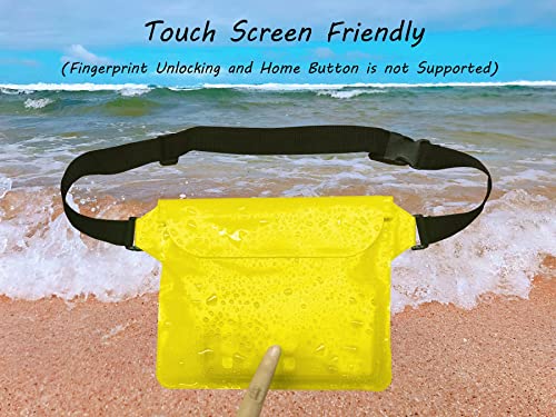 NIUTRIP Waterproof Phone Bags, Universal Cellphone Case, Waterproof Pouch with Waist Strap, Dry Bag with Adjustable Belt and Senstive Screen Touch for Swimming, Kayaking, Boating, Beach, 4 Pack