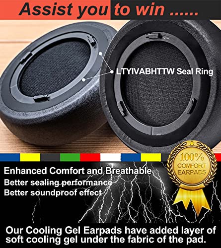 Virtuoso XT Cooling Gel Earpads - Compatible with Virtuoso RGB Wireless SE Headset, Hybrid Fabric Thicker Cooling Gel Replacement Earpads (Cooling Gel Black Fabric)