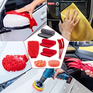 Vanmirr 26PCS Car Detailing Brush Set, Car Detailing Kit,Car Cleaning Kit, Auto Detailing Brushes,Car Cleaning Tools for Interior Exterior,Wheels, Dashboard, Leather, Air Vents