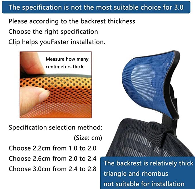 DINGYU Computer Chair headrest no Punch Card Installation Office Pillow Lossless Addition of Height Adjustment Chair Back Neck Protection Accessories