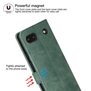 Eastcoo Google Pixel 6a Wallet Case - PU Leather, TPU Bumper, 3 Card Slots, Stand, Magnetic Closure, Shockproof, Green