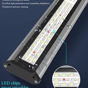 Lominie Full Spectrum Aquarium Light LED Fish Tank Lights Aquarium Lamp, with Extension Bracket and Hang Kits, Inline Timer, Aquarium Plant Light for 8"~15" Small Aquarium Freshwater Planted, BAR 15