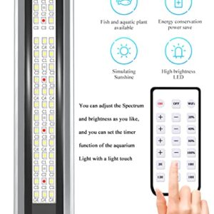 Lominie Full Spectrum Aquarium Light LED Fish Tank Lights Aquarium Lamp, with Extension Bracket and Hang Kits, Inline Timer, Aquarium Plant Light for 8"~15" Small Aquarium Freshwater Planted, BAR 15