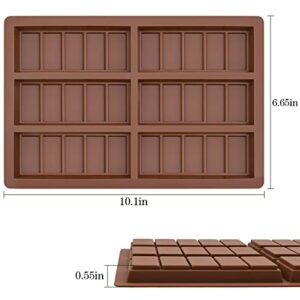 Wax Melt Molds Silicone,Rectangle Silicone Wax Melt Chocolate Bar Mold for Wickless Wax Melt Candles Chocolate Bakeware Molds