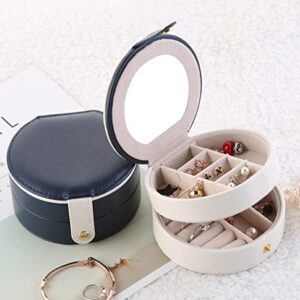 Travel Jewelry Box Small Jewelry Organizer Portable Jewelry Case for Ring Pendant Earring Necklace Bracelet Organizer Storage Holder Boxes (white)