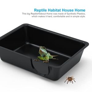 TONGYONG Reptile Leather Case, Snake Hide，Reptile Container, Hide，Snake Cage Box, Hide Box，Snake Keeping Skin Lizard, Box，Container is Durable and Easy Clean -Black (YSH--20220420)