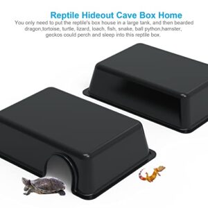 TONGYONG Reptile Leather Case, Snake Hide，Reptile Container, Hide，Snake Cage Box, Hide Box，Snake Keeping Skin Lizard, Box，Container is Durable and Easy Clean -Black (YSH--20220420)