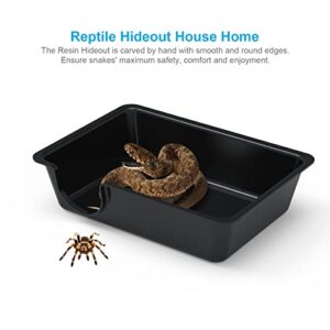 TONGYONG Reptile Leather Case, Snake Hide，Reptile Container, Hide，Snake Cage Box, Hide Box，Snake Keeping Skin Lizard, Box，Container is Durable and Easy Clean -Black (YSH--20220420)