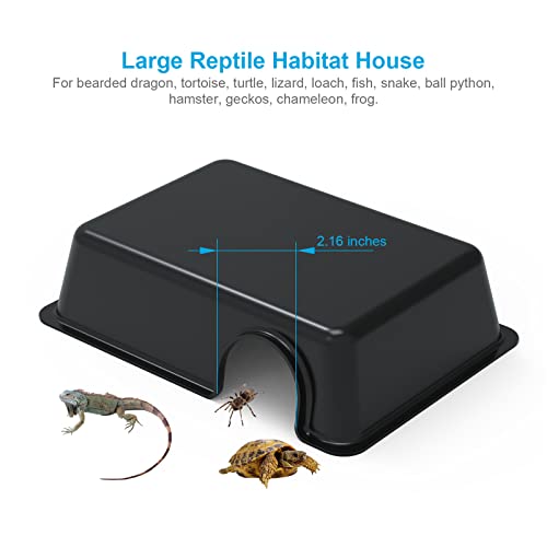 TONGYONG Reptile Leather Case, Snake Hide，Reptile Container, Hide，Snake Cage Box, Hide Box，Snake Keeping Skin Lizard, Box，Container is Durable and Easy Clean -Black (YSH--20220420)