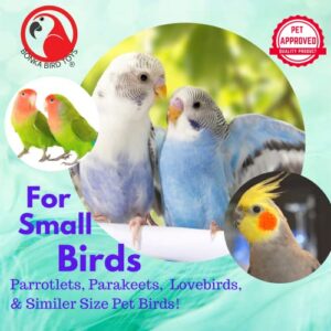 Bonka Bird Toys 3349 Pk24 Mini Sola Chip Play Foot Talon Craft Part Bird Toys Natural Chew Foraging Treat for Conures Cockatiels Parakeets and Other Similar Sized Birds