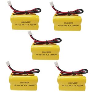 gsuiveer bl93nc487 bl93nc484 baa48r ni-cd 4.8v 700mah exit sign emergency light battery replacement (5 pack)