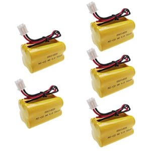 GSUIVEER BL93NC487 BL93NC484 BAA48R Ni-Cd 4.8V 700mAh Exit Sign Emergency Light Battery Replacement (5 Pack)