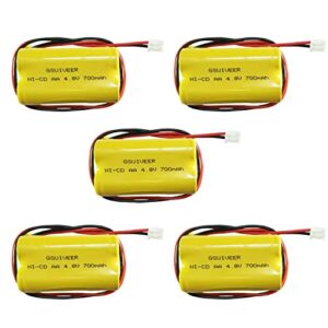 GSUIVEER BL93NC487 BL93NC484 BAA48R Ni-Cd 4.8V 700mAh Exit Sign Emergency Light Battery Replacement (5 Pack)