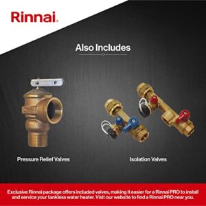 Rinnai RSC160eP Smart-Circ Condensing Gas Tankless Water Heater, Super High Efficiency Plus Propane Heater, Up to 9 GPM, Outdoor Installation, 160,000 BTU