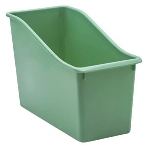 teacher created resources eucalyptus green plastic book bin, 1 count (pack of 1)