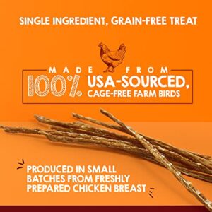 Riley's Chicken Strips for Dogs - USA Sourced Single Ingredient Dog Treat -Dehydrated Real Meat Chicken Dog Treats Natural Chicken Sticks Dog Jerky Treats Made in The USA - 6 oz