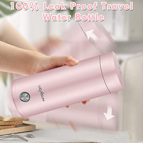 Travel Small Electric Kettle,400ml Portable Travel Kettle,Electric Water Boiler Tea Kettle,Mini Fast Boil and Auto Shut Off Water Kettle Warmer,Double Wall Insulated Coffee Tea Hot Water Heater Maker