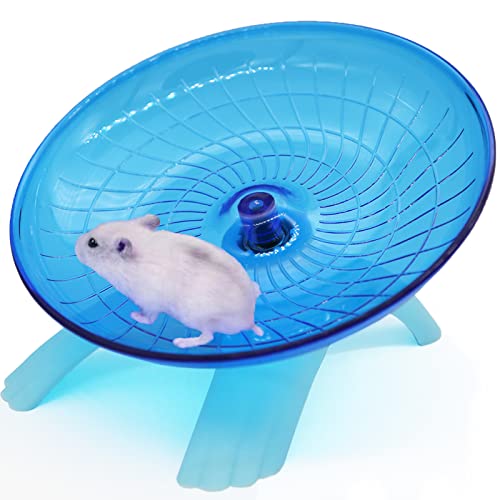 Wenriko Hamster Wheel, Hamster Flying Saucer Wheel, Hamster Exercise Wheel, Silent, Perfect Size, Super Quiet, Easy to Clean, for Dwarf Hamster, Syrian Hamster, Hermit Crab and Small Animal