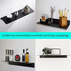 Hui Shun Floating Shelf Heavy Duty Industrial Carbon Steel Black L-Shaped Wall Mount 1 Pack (5 inches *12 inches )