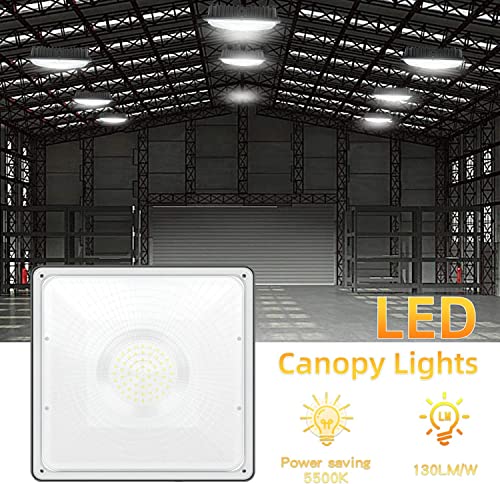 FUHAI LED Canopy Light Fixture,70W,300W HID/HPS Replacement, 9.5 x 9.5 , LED Shop Light, 5700K, AC100-277V, IP65 Waterproof YZD-2022 LED canopy light 2022