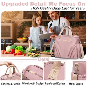 Weitars Lunch Bag For Women Lunch Bag For Work Lunch Box For Women,Insulated Lunch Cooler Purse Lunch Tote,Wide-Open Lunch Box With Shoulder Strap,Multi-Pockets,Lunch Bag For Picnic Beach Hiking