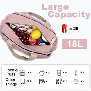 Weitars Lunch Bag For Women Lunch Bag For Work Lunch Box For Women,Insulated Lunch Cooler Purse Lunch Tote,Wide-Open Lunch Box With Shoulder Strap,Multi-Pockets,Lunch Bag For Picnic Beach Hiking