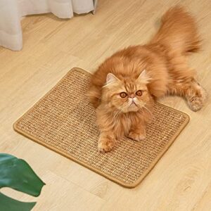 Conlun Cat Scratcher Mat,Natural Sisal Cat Scratch Pad,Horizontal Floor Cat Scratching Pads Rug for Indoor Cats Grinding Claws Nails,Cat Furniture Protector for Couch & Carpets & Sofas