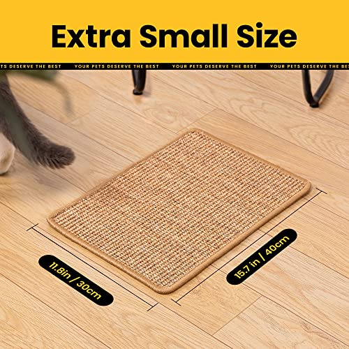 Conlun Cat Scratcher Mat,Natural Sisal Cat Scratch Pad,Horizontal Floor Cat Scratching Pads Rug for Indoor Cats Grinding Claws Nails,Cat Furniture Protector for Couch & Carpets & Sofas