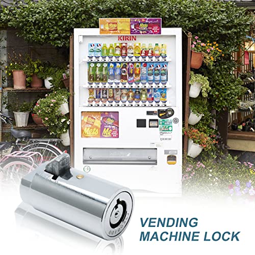 Kemcatui 5PCS Vending Machine Lock, Soda Machine Locks with Keyed Alike, Candy Vending Machine Lock Snack Machine Lock Tubular Keyway