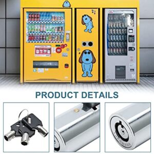 Kemcatui 5PCS Vending Machine Lock, Soda Machine Locks with Keyed Alike, Candy Vending Machine Lock Snack Machine Lock Tubular Keyway