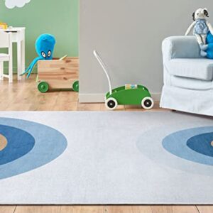 Well Woven Kids Rugs Twilight Rainbow 6' x 9' Blue Modern Printed Machine Washable Area Rug