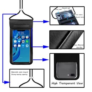 NIUTRIP Waterproof Pouch Cellphone Case,Dry Phone Bag Compatible for iPhone 13 12 11 Pro Max XS Max XR X 8 7 6 S SE,Galaxy S22 Ultra S21 S20 S10,Up to 7-7.2",Plus Black and Plus Sliver,2Pack