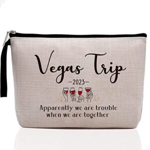 weekender bags for women weekend bag funny vegas gifts vegas trip 2023 makeup pouch girls weekend bachelorette bridesmaid best friend wedding gifts for sister bestie bff bride sarcastic birthday gift