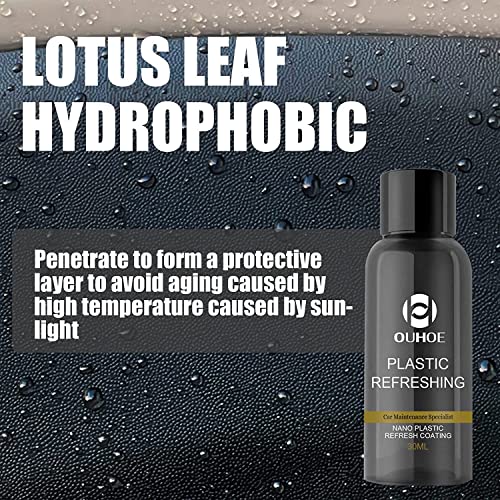 Lotifie Car Plastic Parts Refurbish Agent - Car Refurbishment Cleaning Agent,Car Plastic Refreshing Nano Plastic Refreshing, Car Restorer Cream Quick Restorer (50ML-3PC)