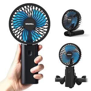 portable fan, 5200mah mini handheld fan,baby stroller fan with flexible tripod, 3 in 1 portable fan, detachable & foldable personal fan for baby, travel, outdoor, desk