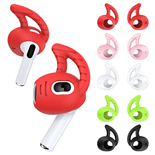 Ear Hooks for AirPod 3, Ear Grip Covers Silicone Accessories for Apple AirPods 3rd Generation Anti-Slip Ear Hook Holders Earbud Tips Earhooks (5 Pack)