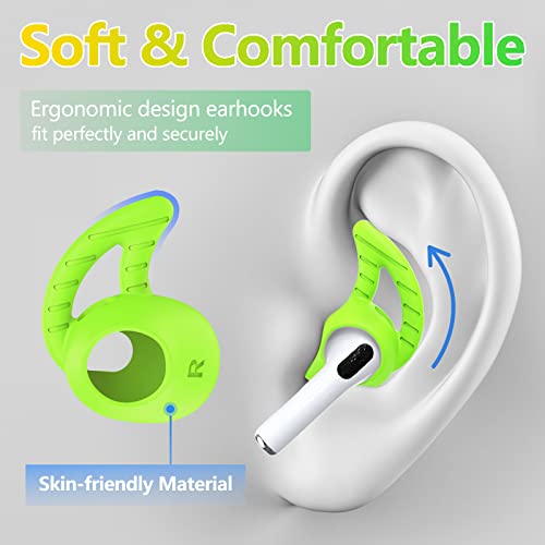 Ear Hooks for AirPod 3, Ear Grip Covers Silicone Accessories for Apple AirPods 3rd Generation Anti-Slip Ear Hook Holders Earbud Tips Earhooks (5 Pack)