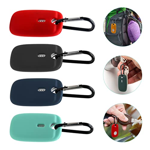 Locator Skin Protector Case 4pcs Compatible for Tile Pro 2022 Anti- Lost Loop with Keychain Ring Holder Tracker Finder Locator Anti- Lost Protector Holder