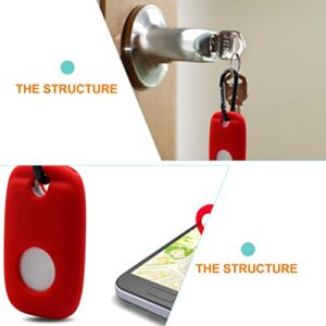 Locator Skin Protector Case 4pcs Compatible for Tile Pro 2022 Anti- Lost Loop with Keychain Ring Holder Tracker Finder Locator Anti- Lost Protector Holder